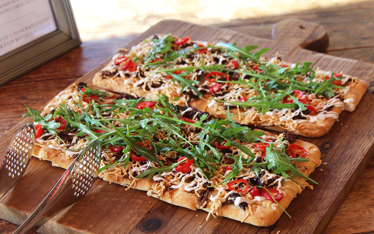 Braised Shortrib Flatbread - Round Pond Estate